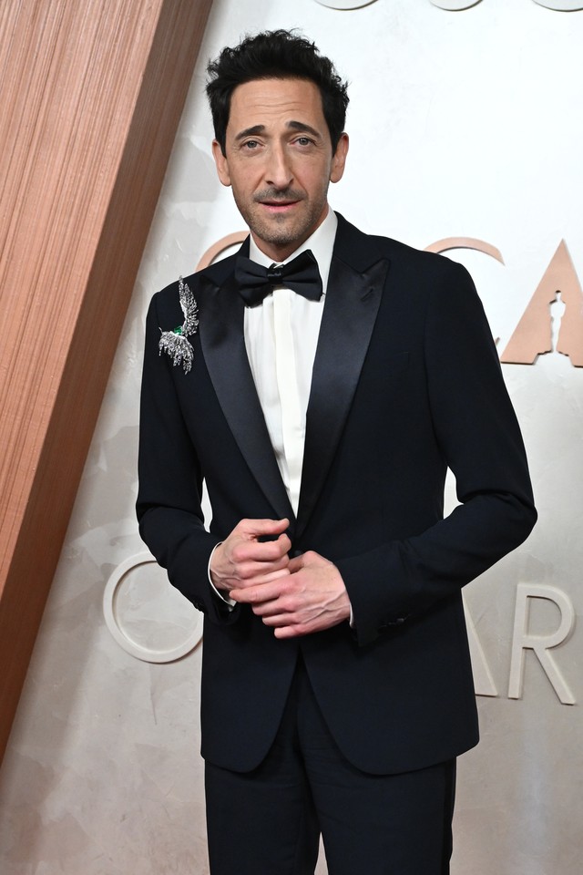 Broches foram os verdadeiros protagonistas da moda masculina no Oscar 2025
