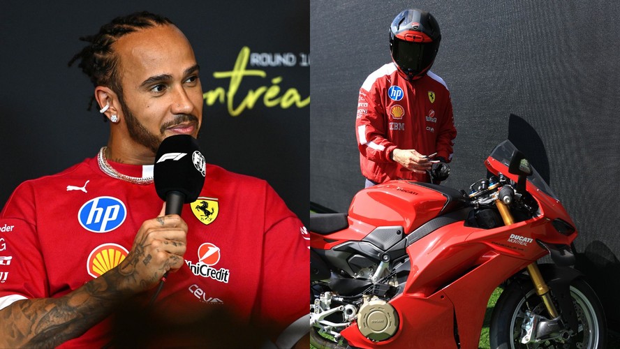 Lewis Hamilton chega ao GP do Canadá dirigindo moto de R$ 166 mil