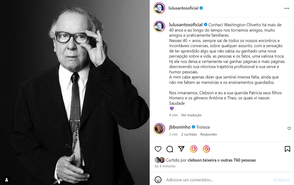 Morre Washington Olivetto no Rio de Janeiro; Boninho, Bial, Huck e ...