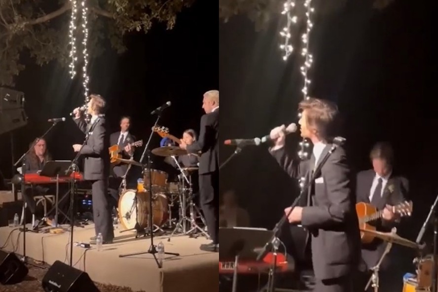 Alex Turner canta em festa de casamento durante a primeira dança dos noivos