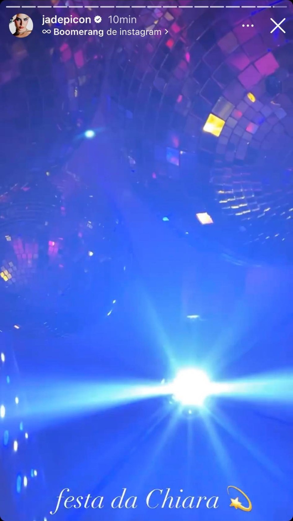 Jade Picon mostra bastidores de 'Travessia': 'Festa da Chiara'