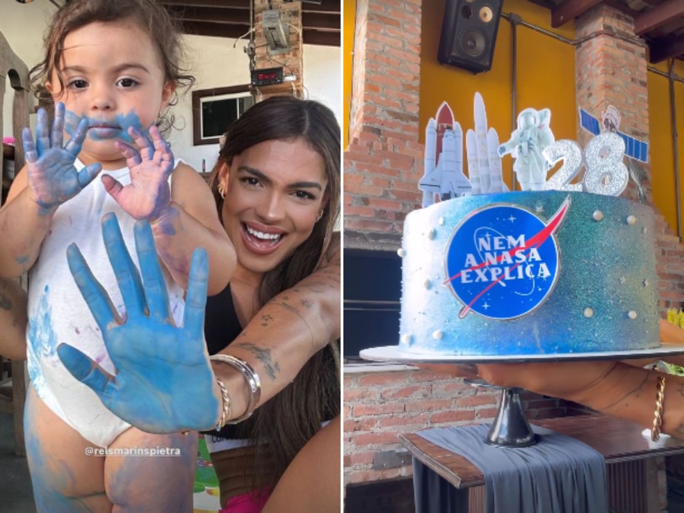 Aniversariante do dia, Biel ganha primeiro quadro feito pela filha ...