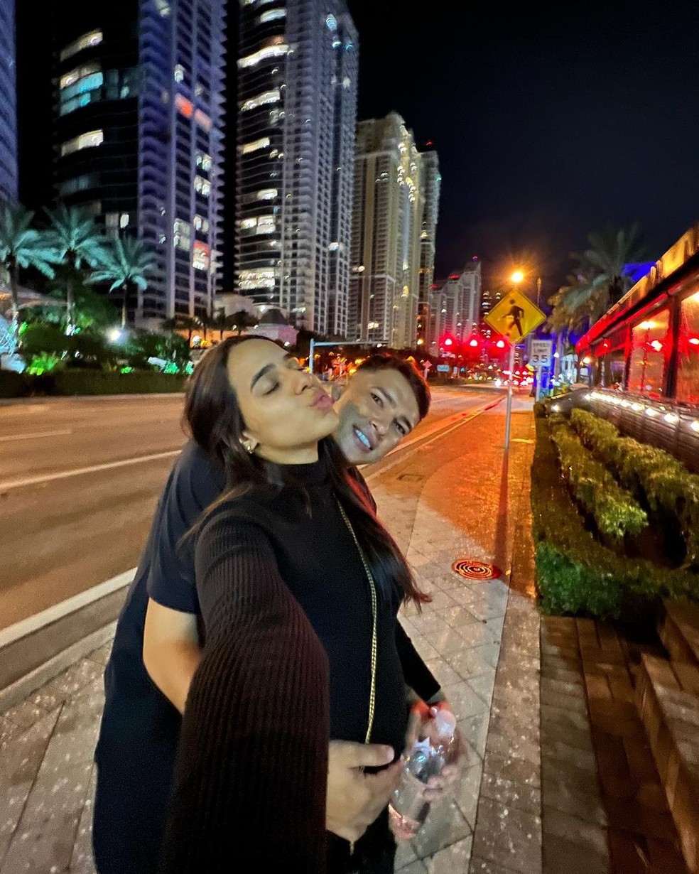 Em Miami, Gabriel Farias e Mirella Santos celebram 'primeira viagem em ...