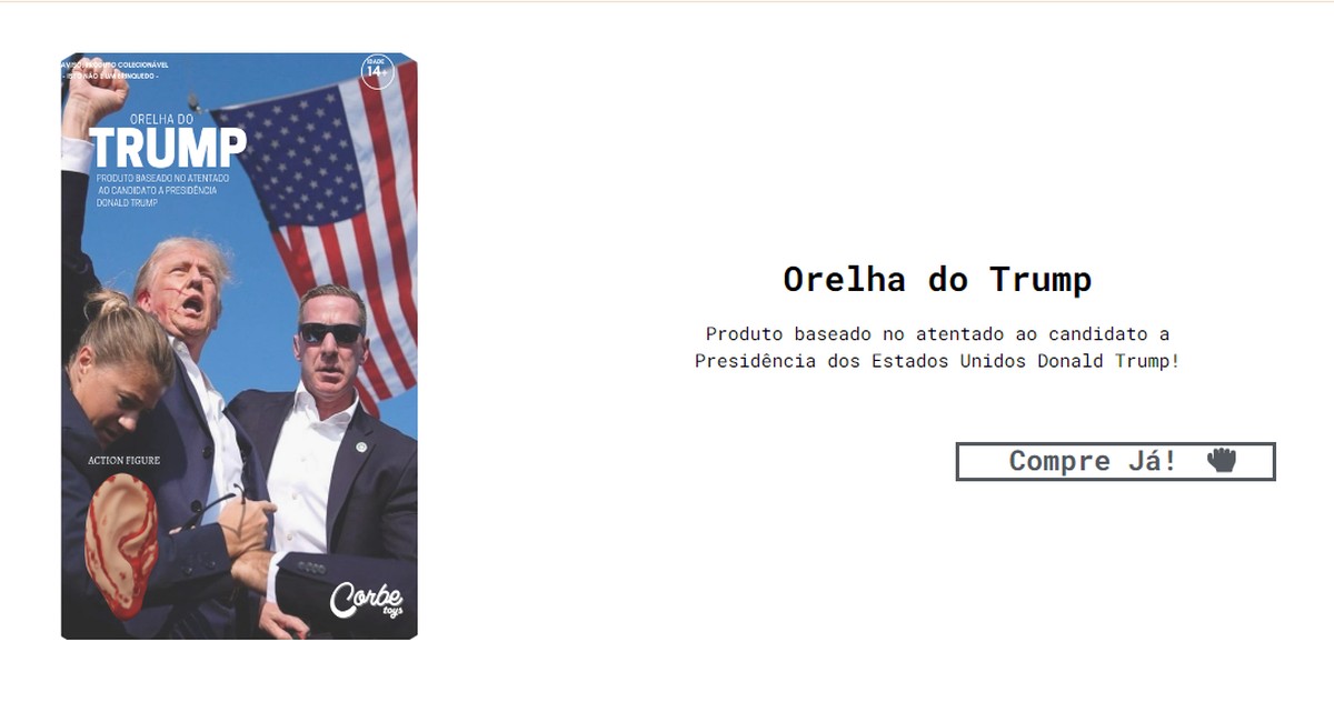 'Orelha do Trump' à venda: loja paulistana faz sátira com item colecionável