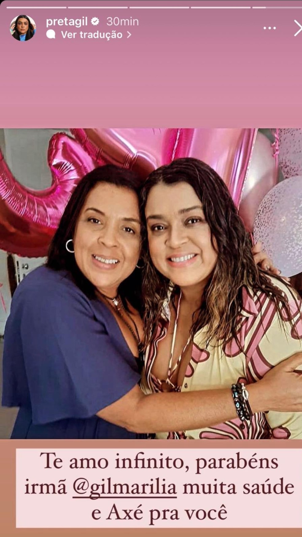 Preta Gil celebra aniversário da irmã, Marilia Gil: 'Te amo infinito'