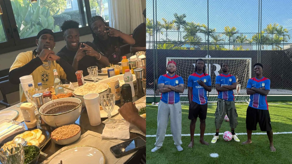 Travis Scott curte dia no Rio de Janeiro com Vini Jr.