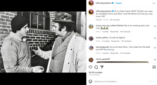 Burt Young, que vivia Paulie em 'Rocky', morre aos 83 anos