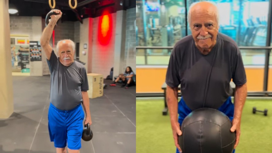 Aos 92 anos, Ary Fontoura impressiona ao mostrar treino na academia ...