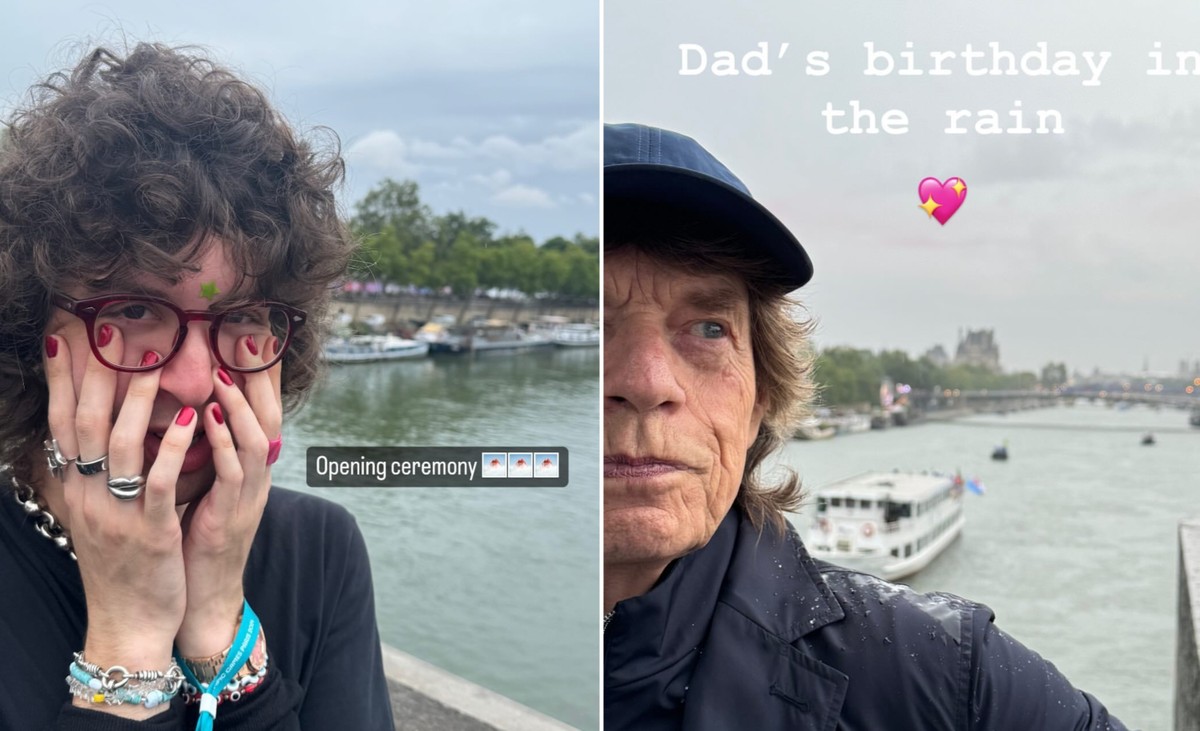 Momento pai e filho: Lucas compartilha fotos com Mick Jagger em Paris