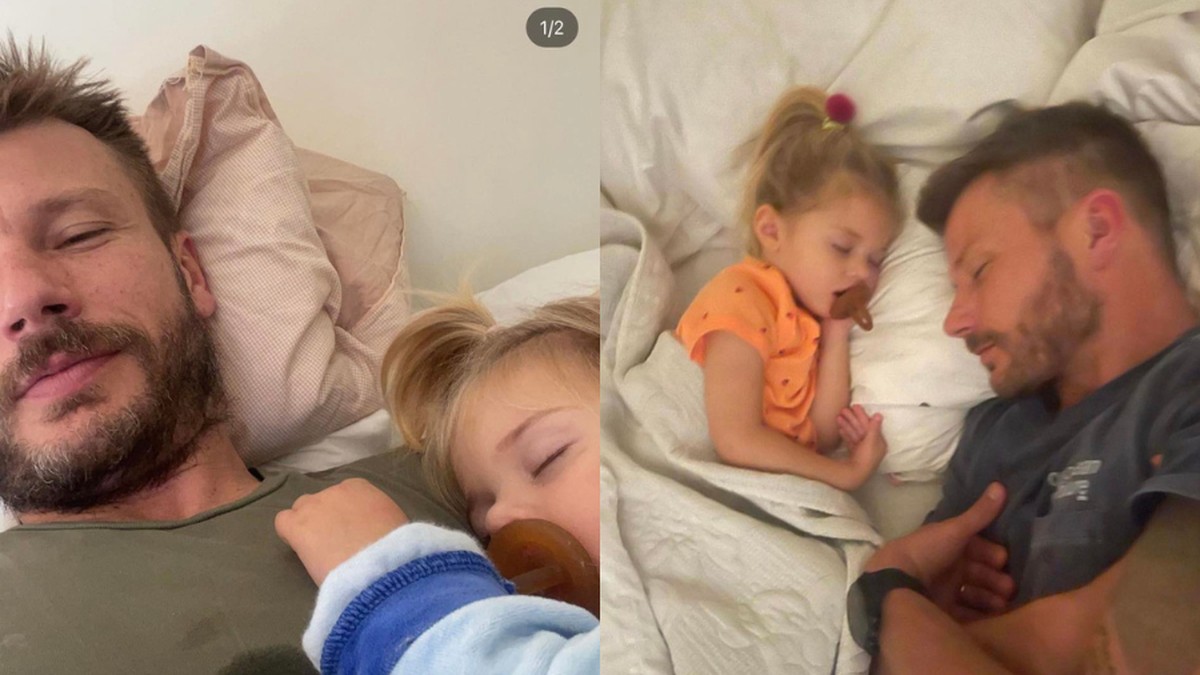 Rodrigo Hilbert compartilha cliques raros com a filha, Maria Manoela