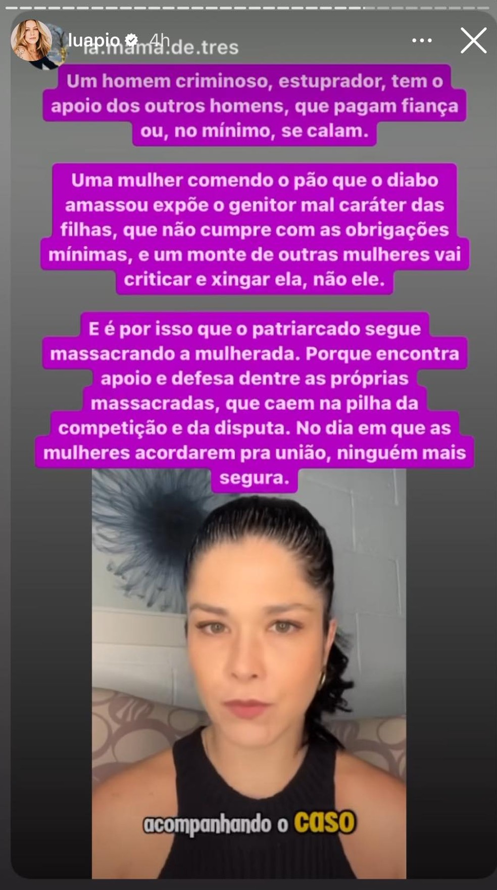 Luana Piovani sai em defesa de Samara Felippo em disputa com ex-marido