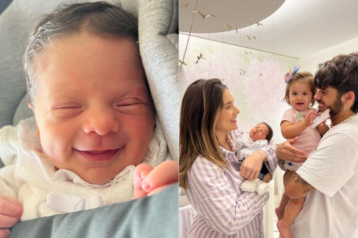 Virginia Fonseca mostra foto da filha recém-nascida, Maria Flor, sorrindo