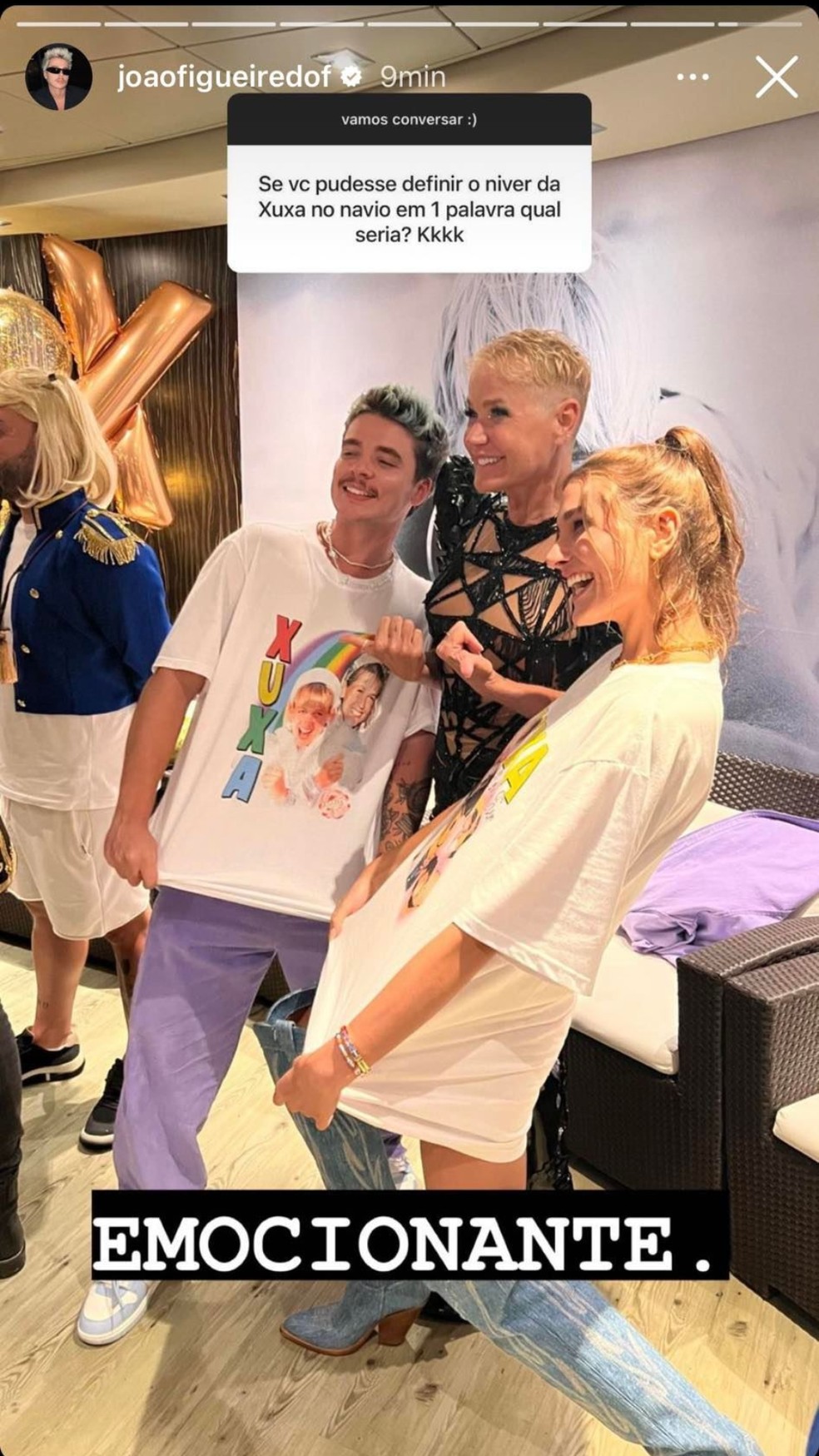 João Figueiredo define Navio da Xuxa: 'Emocionante'