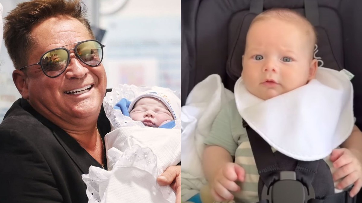 Leonardo esbanja fofura em novo vídeo 'conversando' com o neto, José ...