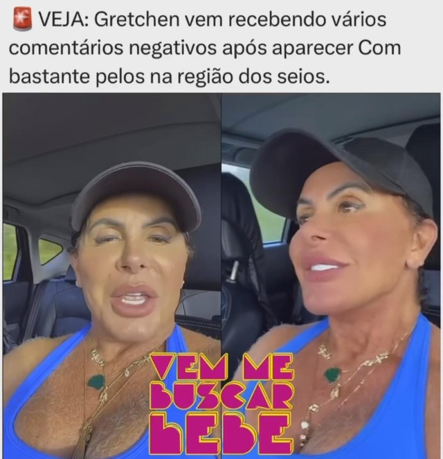 Excesso de pelos em corpo de Gretchen volta a gerar polêmica e cantora ...