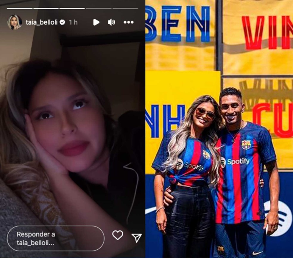 Grávida, esposa de Raphinha diz antes de jogo do Barcelona: 'Se tivesse ...
