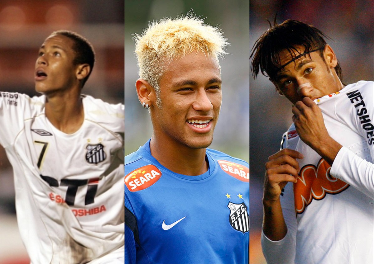 Neymar no Santos: relembre os cabelos do craque na primeira passagem ...