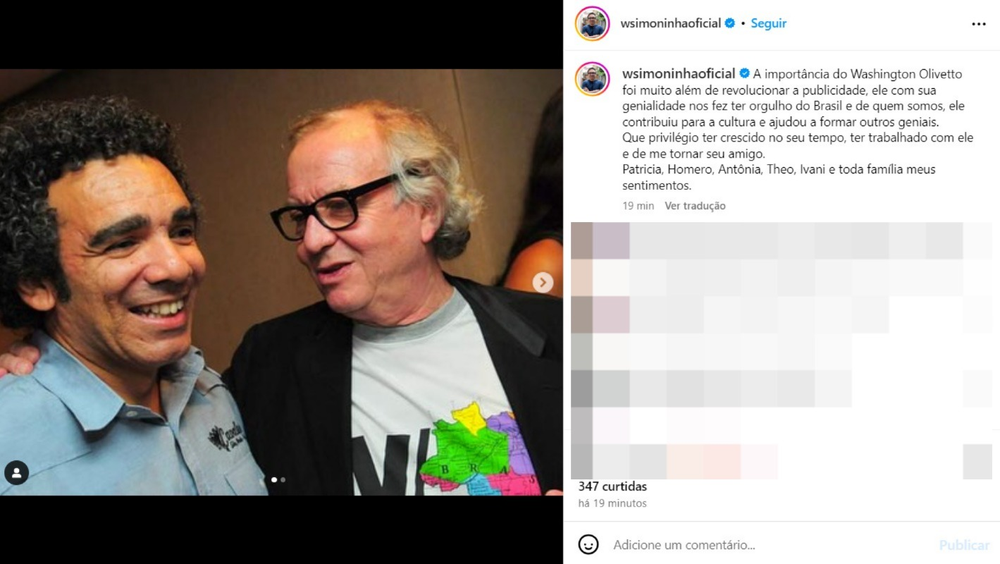 Morre Washington Olivetto no Rio de Janeiro; Boninho, Bial, Huck e ...