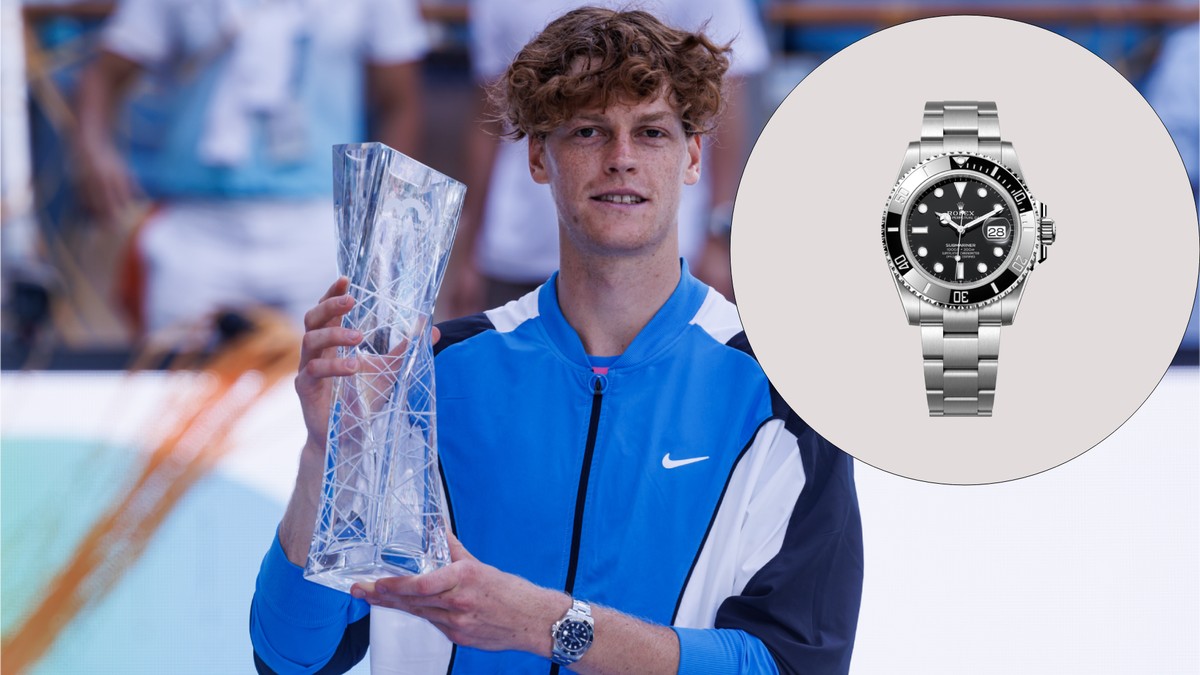 Coroação de Jannik Sinner em Miami conta com Rolex à prova d'água
