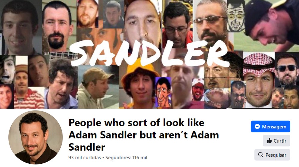 Página mostra sósias de Adam Sandler no Facebook e chama a atenção
