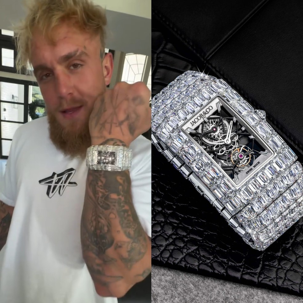 Pré-luta com Mike Tyson, Jake Paul usa relógio de R$ 40 milhões ...
